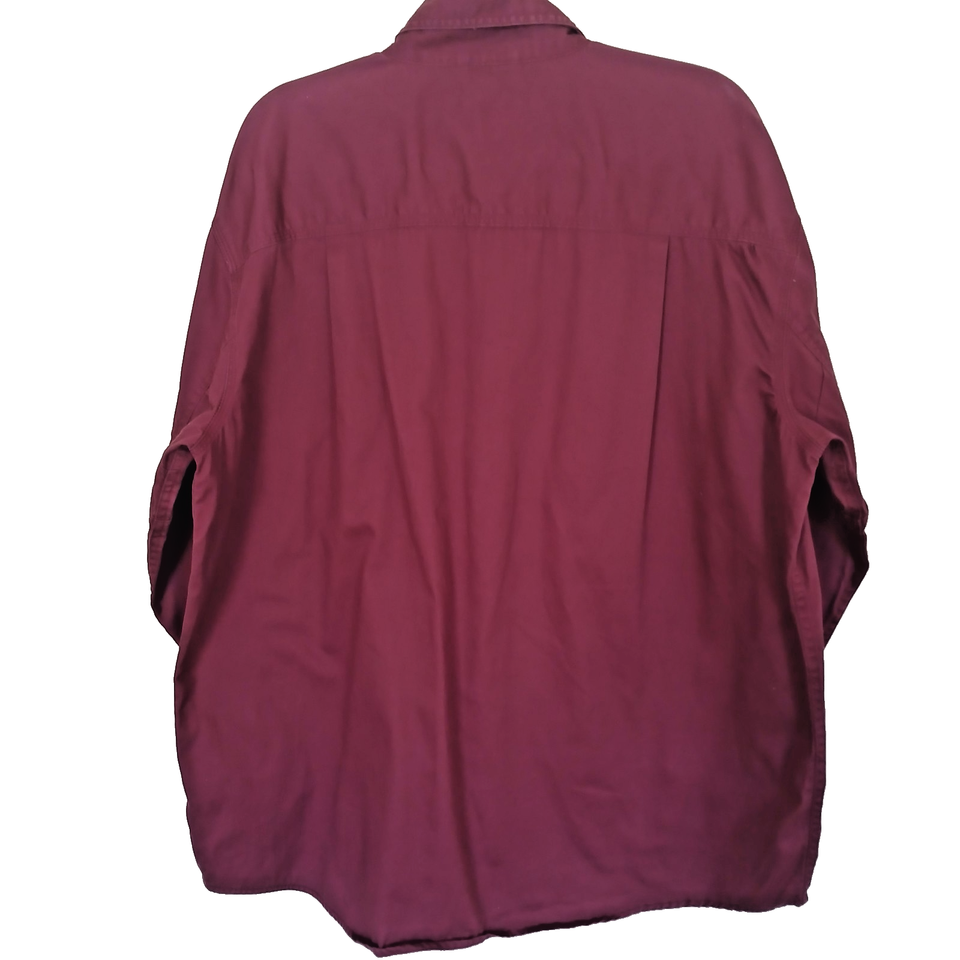 C.E. Schmidt Workwear men's maroon long-sleeve button-front shirt. | eBay
