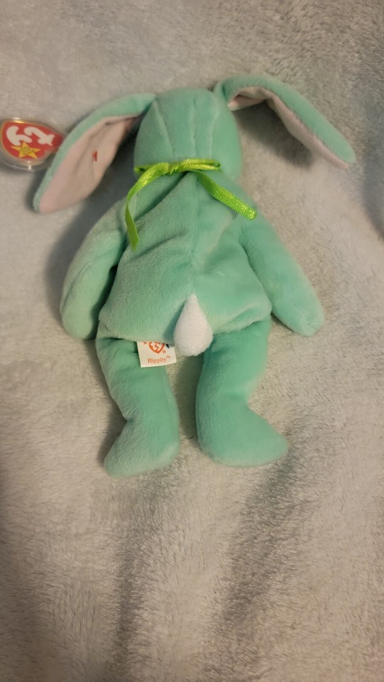 Vtg Ty Beanie Baby Hippity Bunny Rabbit Beanbag Plush Stuffed Animal ...