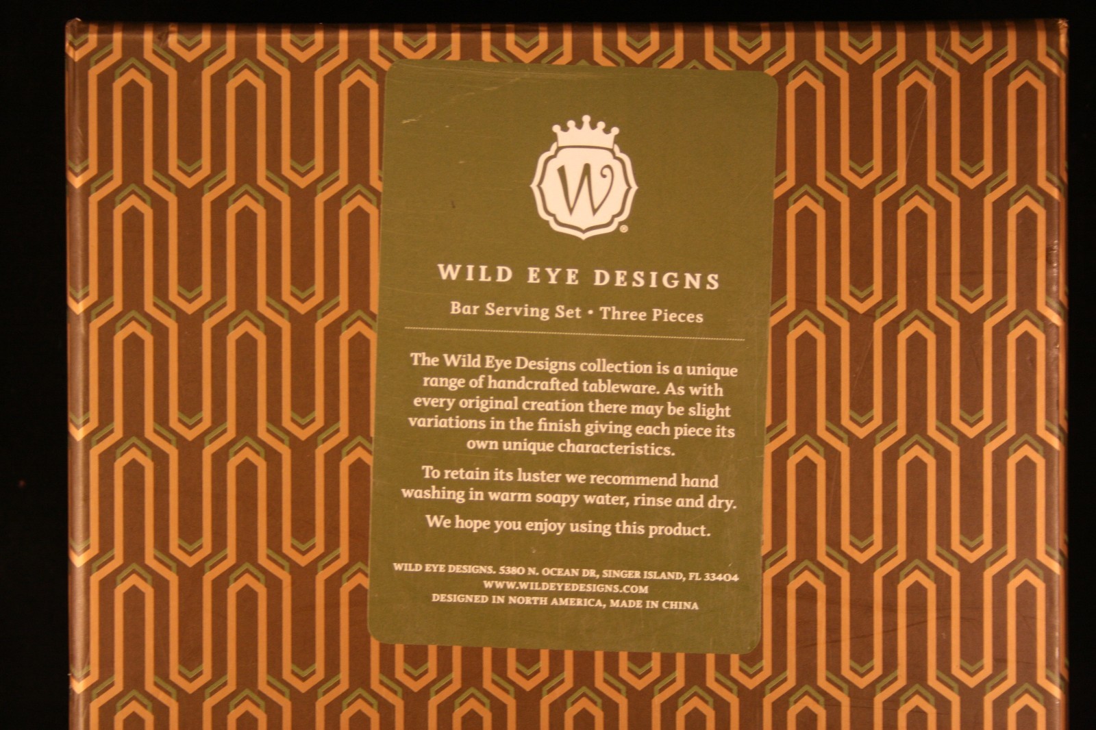 WILD EYE DESIGNS-BAR SERVING SET-3 PIECE DRINK MIX-CORKY HANDLES W ...