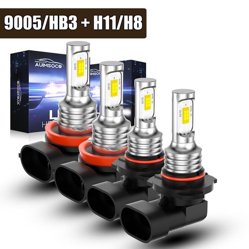 For 2015 2016 2017 2018-2021 Ford Edge LED Light Hi/Lo Beam 4X Bulbs ...
