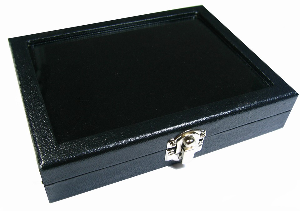 TOP QUALITY GLASS DISPLAY BOX 13x17 cm. SHOW JEWELRY JAR GEMS STONE ...