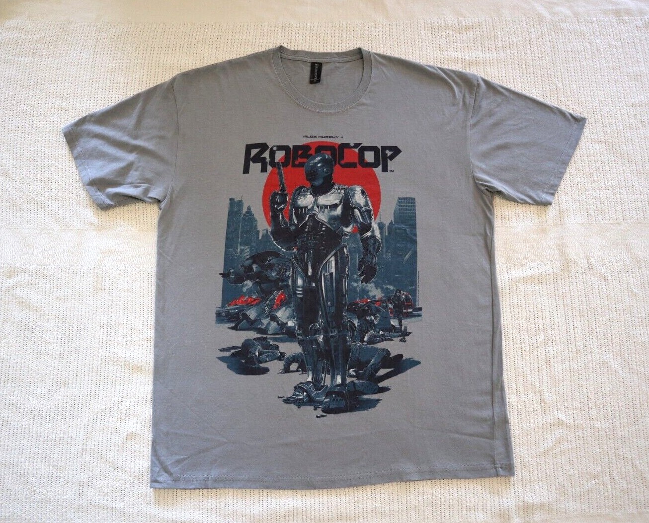 Robo Cop Alex Murphy Movie Poster Tee Shirt Grey XL G… - Gem