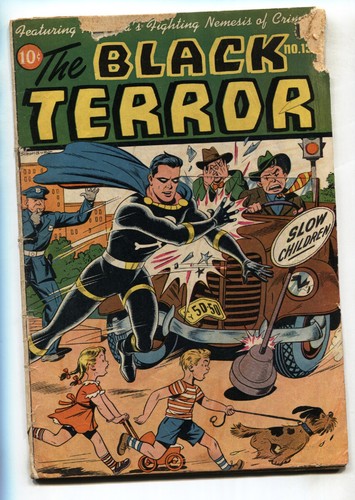 THE BLACK TERROR #12 comic book 1946-NEDOR-ALEX SCHOMBURG | eBay