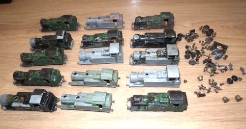 DIECAST OO GAUGE TANK ENGINE LOCO BODIES X 15 PLUS PARTS STREAM DOMES ...