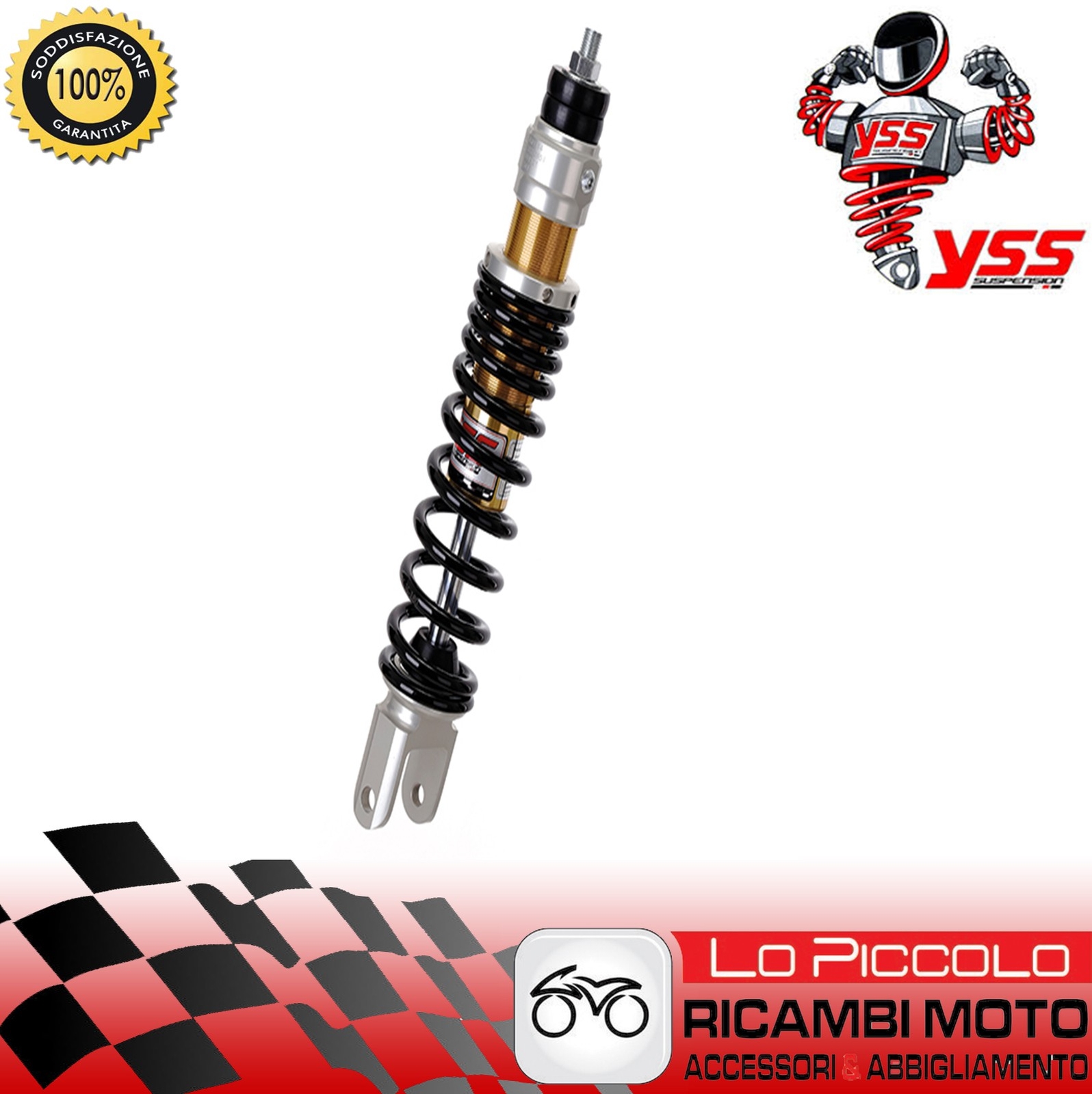 Rear Shock Absorber [YSS] Adjustable Gas Gilera Runner 50 / Piaggio NRG ...