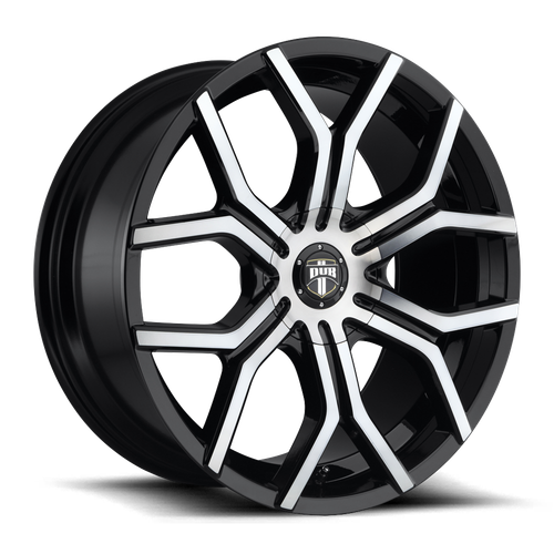 4- 24 Inch Black Silver Wheels Rims DUB Royalty S209 24x9.5 6x5.5 Lug ...