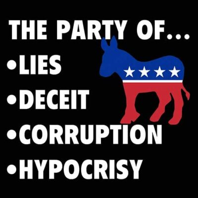 3x3 inch Black:Democrat Donkey Party of Lies Deceit Corruption ...