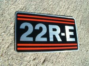 22R-E Engine Name Plate - Celica Corona Pickup 4Runner - Genuine Toyota ...