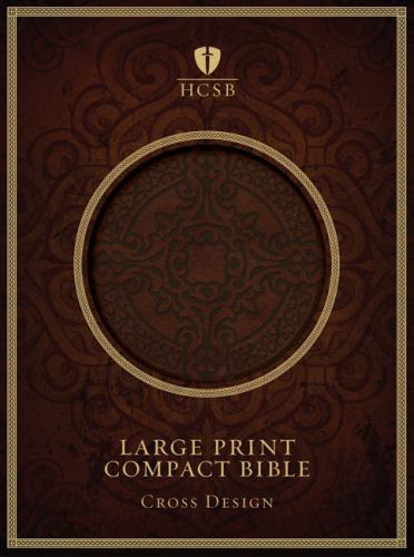 HCSB Large Print Compact Bible, Dark Brown LeatherTouch by Holman Bible ...