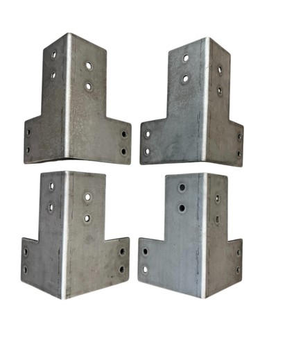 Steel Corner Bracket for 4"x4" post ( 4 Pack ) 1/8" Steel Plate | eBay