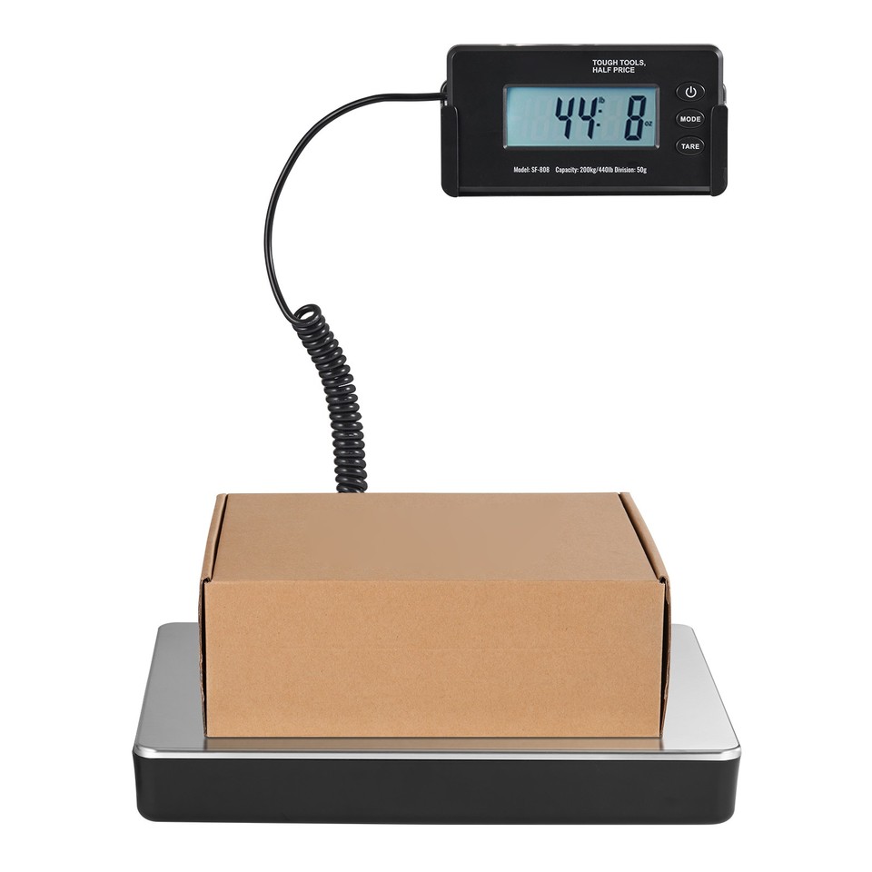 Shipping Scale Digital Postal Scale 440 lbs x 1.7 oz. AC/DC Package LCD ...