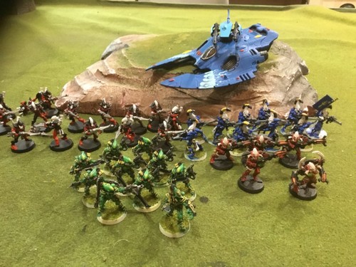 Painted Aeldari Striking Scorpions Wave Serpent Dire Avengers Warp ...