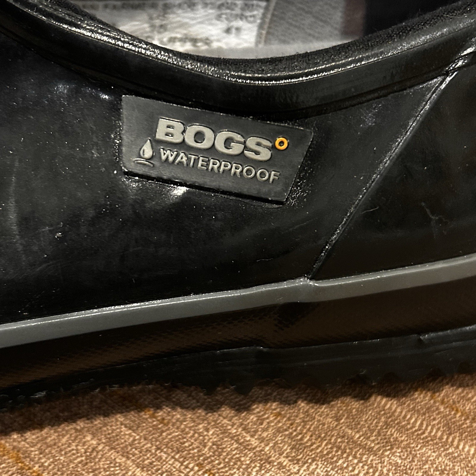 Bogs Women’s Urban Farmer Shoe Black Waterproof Rain Boots Size 10 Slip ...