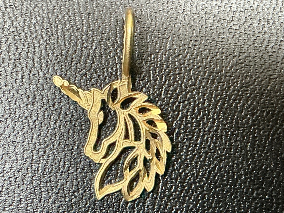 🌸Vintage Michael Anthony MA 83 14k Gold Mystical Unicorn Diamond Cut ...