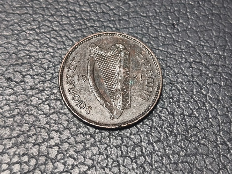 1931 Irish Farthing Ireland Coin Eire Bronze Peacock Bird | eBay