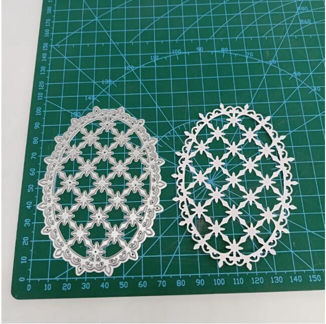 Lace Lattice Oval Frame Scrapbooking Metal Cutting Dies Card Making ...