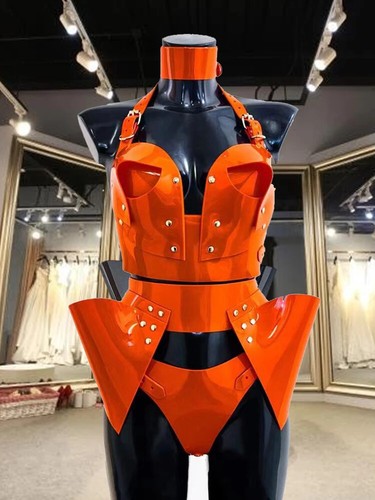 Women PVC Semi Transparent Jumpsuit Bodysuit Singer Dancer Stage Wear ...