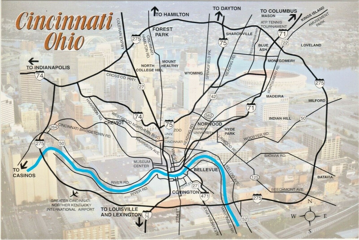 Cincinnati Ohio Area Map