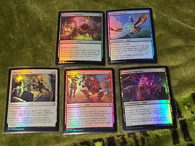 MTG Enchantment x5 (ALL FOIL)Predatory Impetus/Martial Impetus/Shiny ...