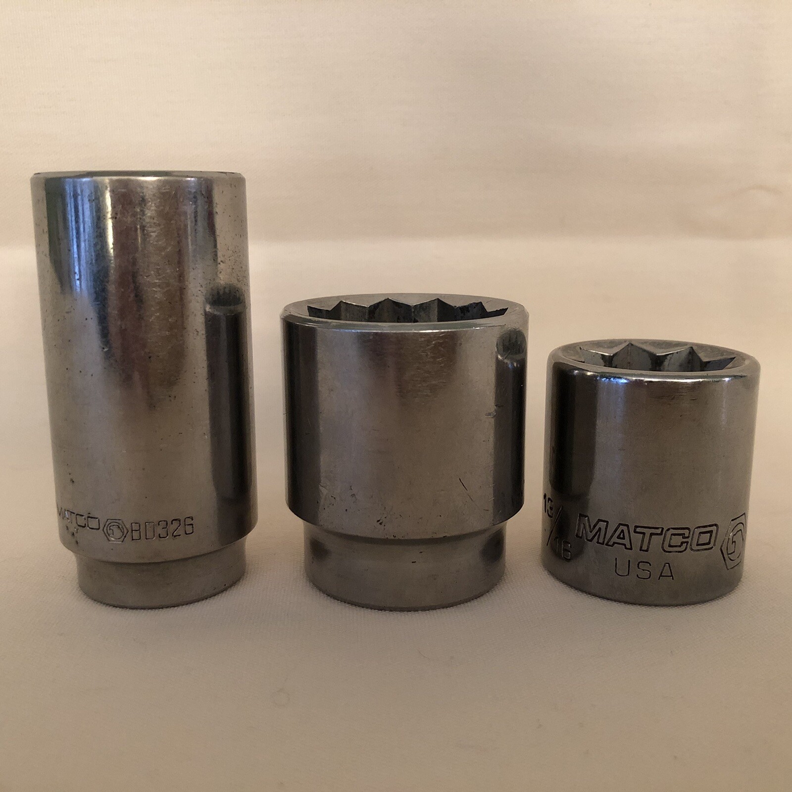 3 Matco Tools Sockets C402 1 1/4" 12 Point BD326 Deep 1" 3/8 Drive ...