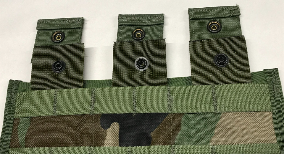 M81 Woodland MOLLE .223 / 5.56 Side x Side Triple Mag Pouch USGI NOS | eBay