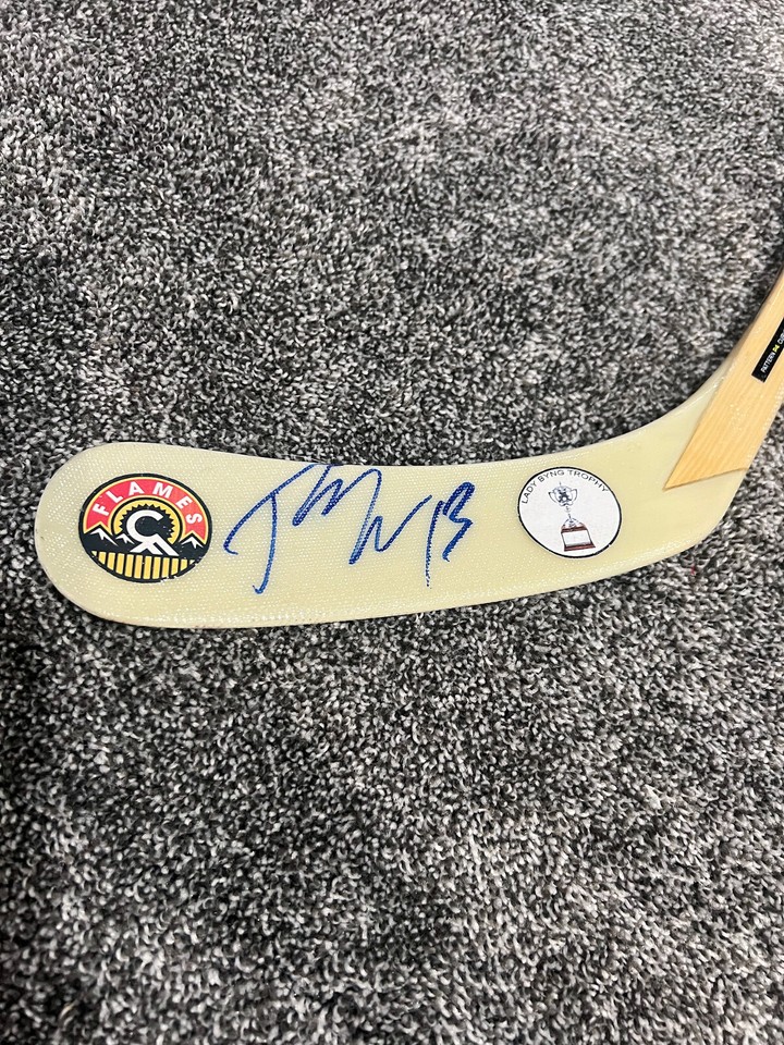 JOHNNY GAUDREAU Calgary Flames Autographed SIGNED Hockey Stick COA Lady ...