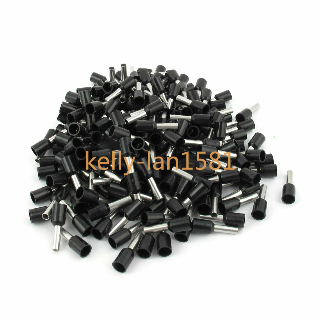 200Pcs Wire Crimp Terminal Insulated Bootlace Ferrule Black E2508 ...