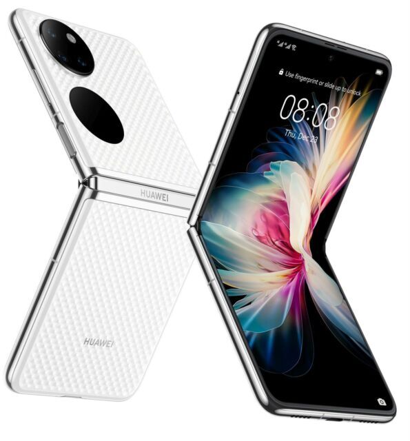 Huawei P50 Pocket - 256GB - White (Unlocked) (Dual SIM) for sale online ...
