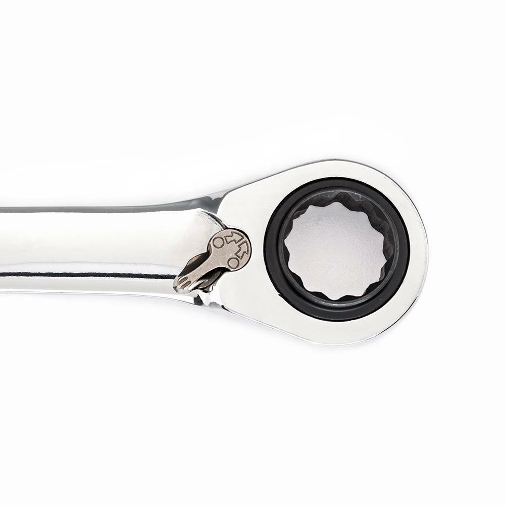 Husky Ratcheting Wrench Set SAE MM Quad Drive Reversible Offset Box End ...