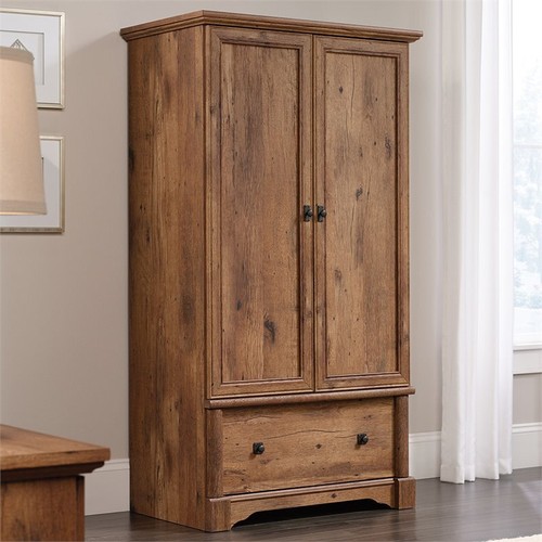 Sauder Palladia Contemporary Wood Bedroom Armoire with Garment Rod ...