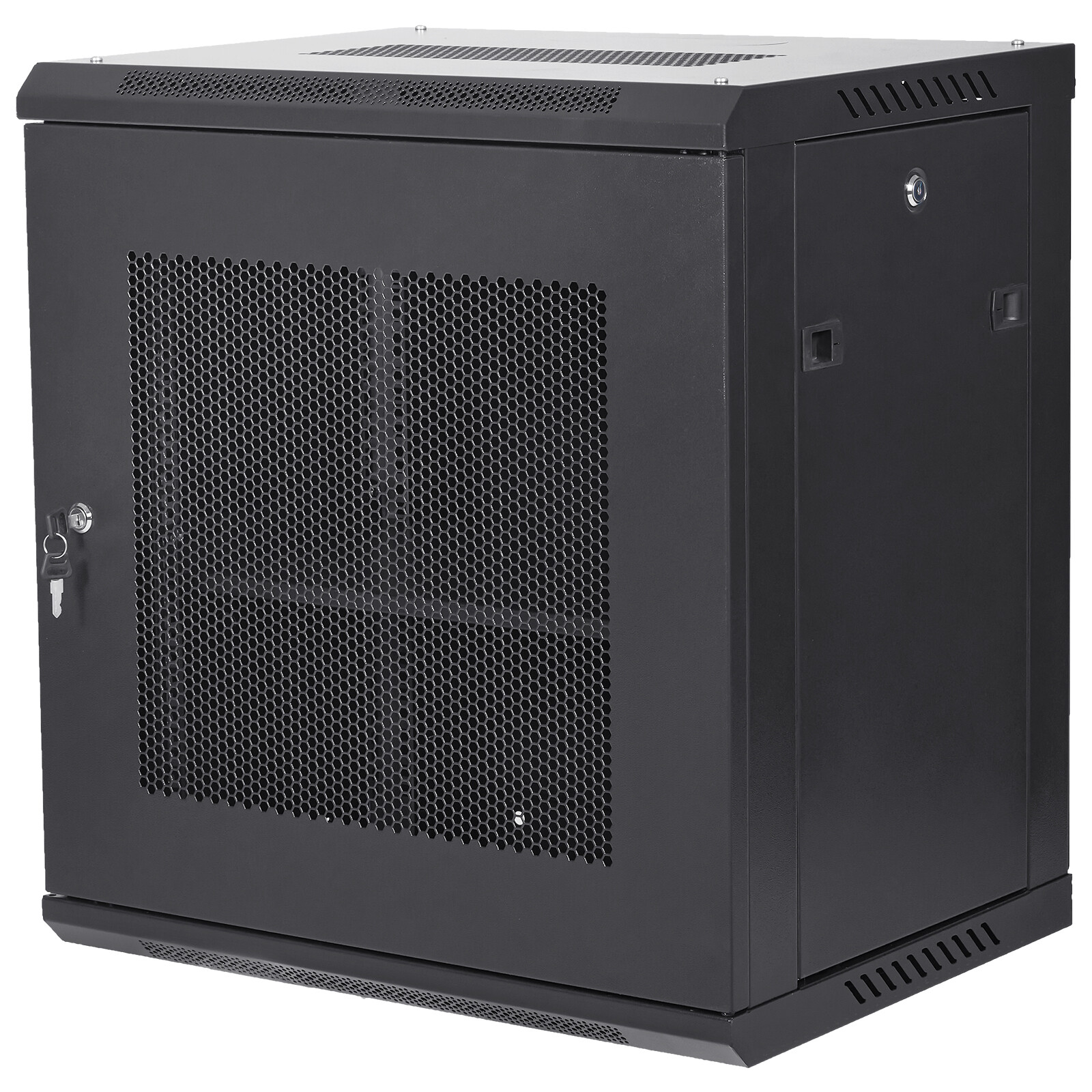VEVOR 12U Wall Mount Network Server Rack Cabinet Enclosure 15.5'' Deep ...