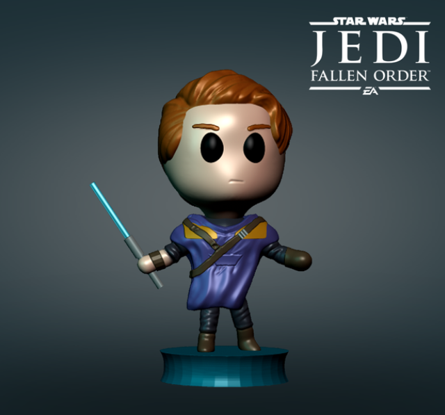 UNPAINTRD Cal Kestis - Star Wars Jedi Fallen Order Chibi 3D Printed ...