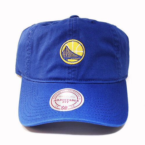 Mitchell & Ness Golden State Warriors Dad Strapback Hat NBA Blue Game ...