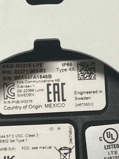 AXIS M3215-LVE Dome Camera (02371-001) | Open Box | eBay