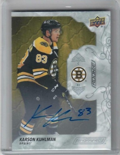 2019 2019-20 UPPER DECK ENGRAINED KARSON KUHLMAN ROOKIE AUTO OAK 60 ...