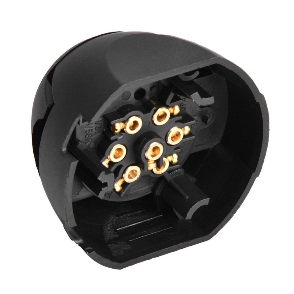 7 Pin 7 Pin Round Socket Waterproof 12V Cable Connector European ...