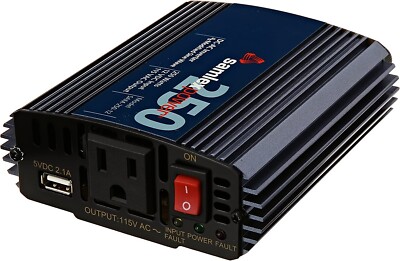 American Motorhome RV Samlex 12 volt to 110v 250 watt inverter SAM-250 ...