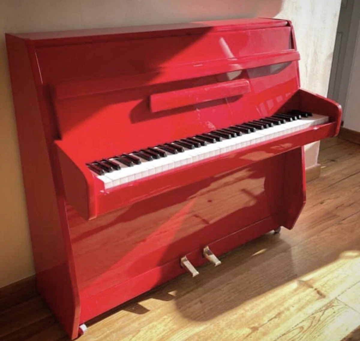 Red Upright Piano
