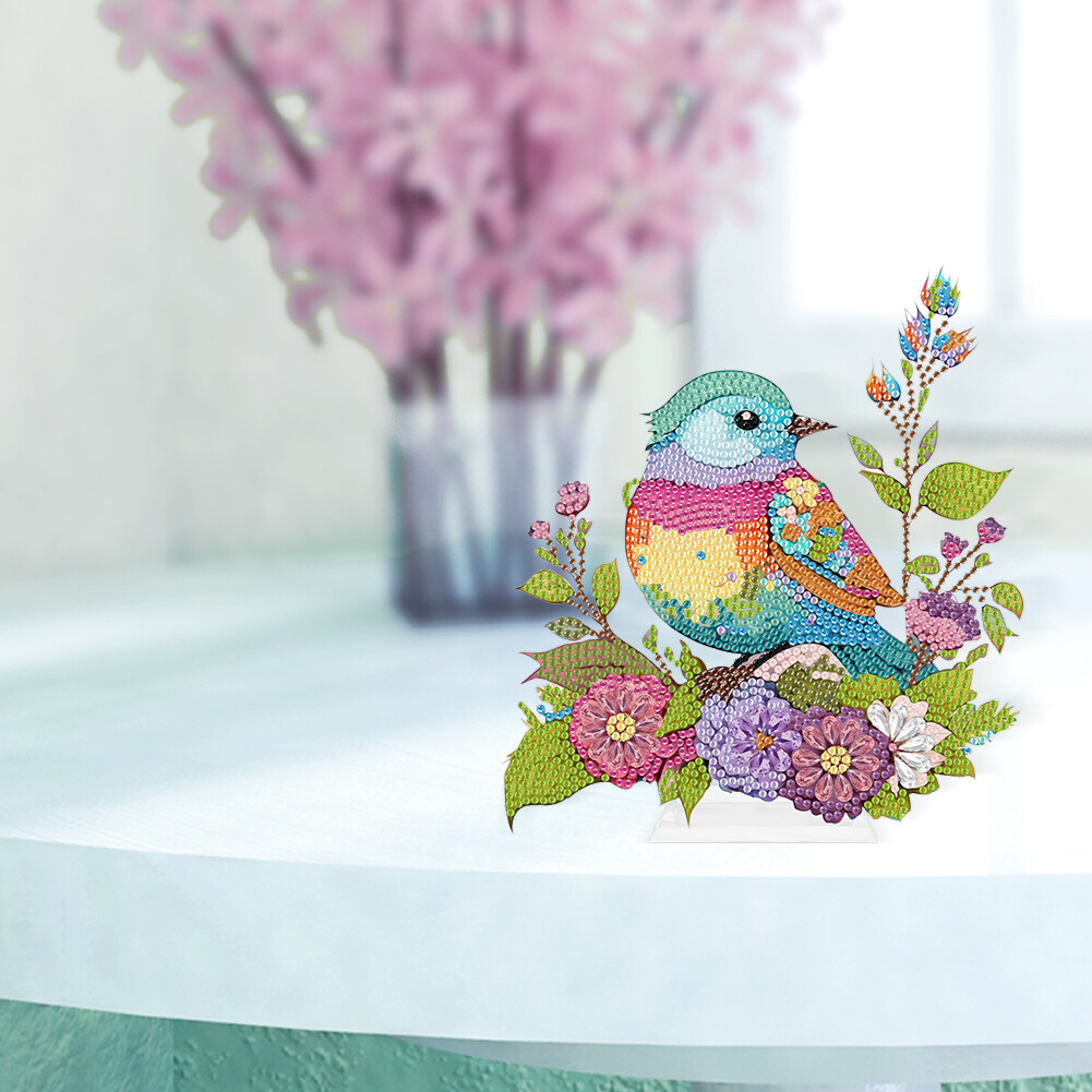 Special Shape+Round Diamond Art Table Decor Cute Crystal Painting ...