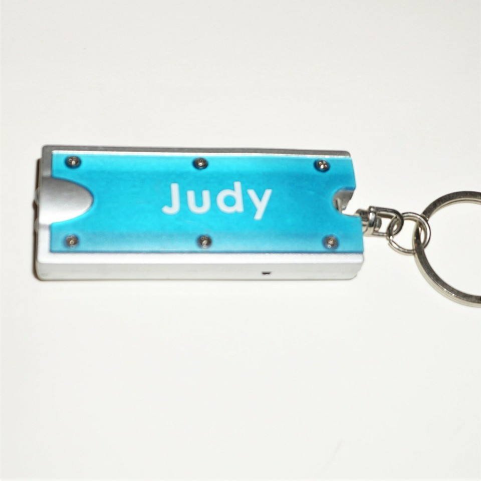 Personalized Keychain Light Up Key Ring Choose Name Colorful Mini Flash ...