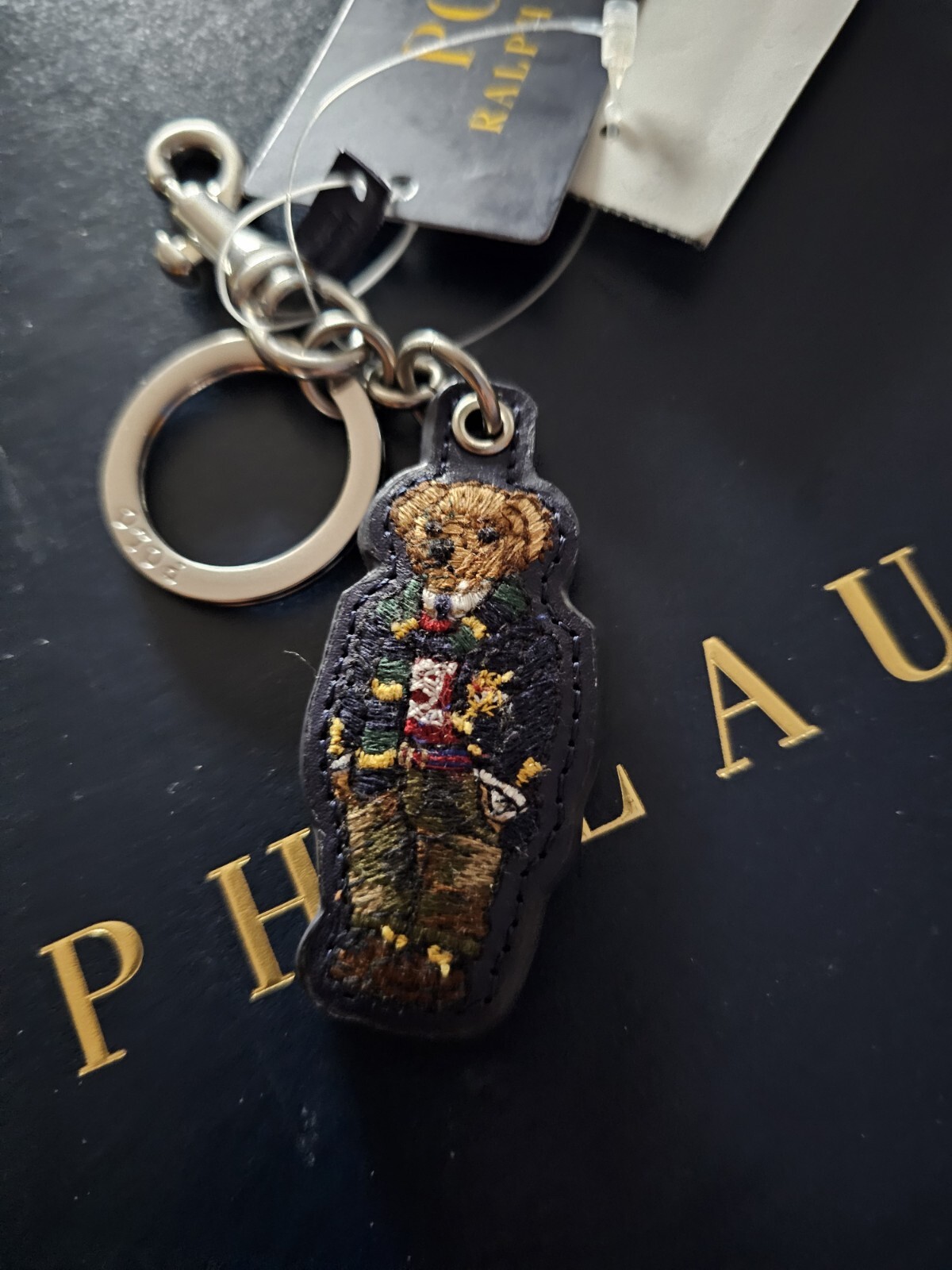Polo Ralph Lauren Preppy Bear Leather Keychain Fob Nwt | eBay