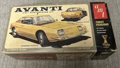 Rare Vintage AMT Studebaker Avanti 3 in 1 Model Authentic Model Kit 1/ ...