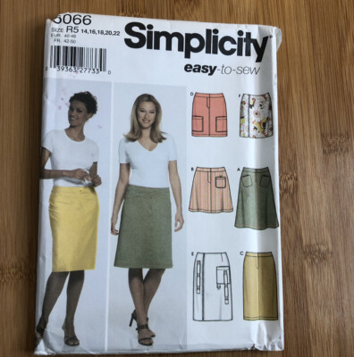 SIMPLICITY #5066 - LADIES ( 6 STYLE-2 LENGTH ) CARGO STYLE SKIRT ...