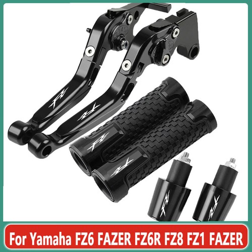 For Yamaha FZ6 FZ8 FZ1 FAZER CNC Handle Grips Cap Brake Clutch Levers ...