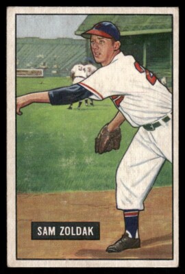 STRONG VG+ SAM ZOLDAK 1951 BOWMAN #114 UNCREASED MID-GRADE VINTAGE ...