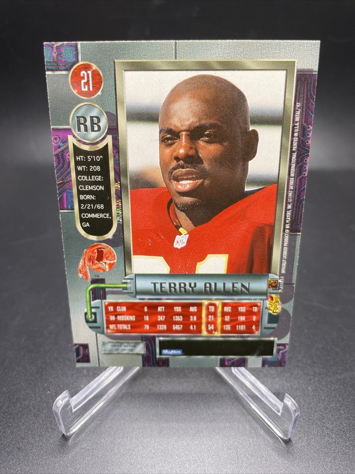 1997 Skybox Metal Universe #21 Terry Allen Washington Redskins B3950 | eBay
