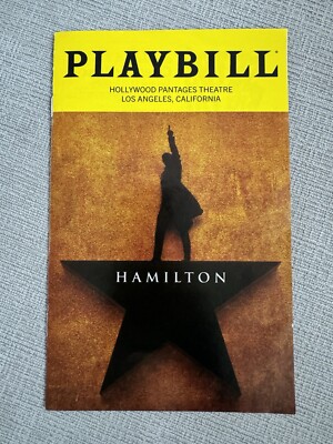 Hamilton Hollywood Pantages Theatre California 2024 Playbill | eBay