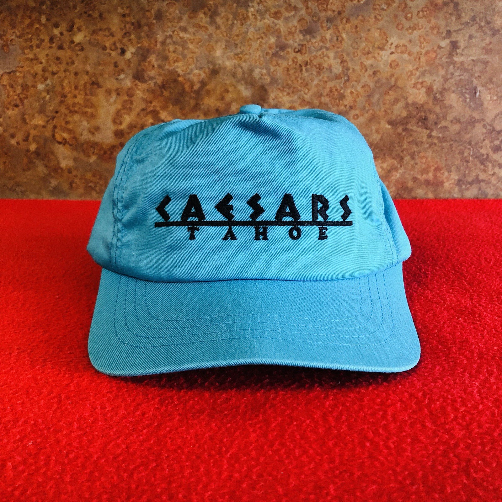 Vintage Caesars Palace Hat Snapback Cap 80s 90s Teal … - Gem