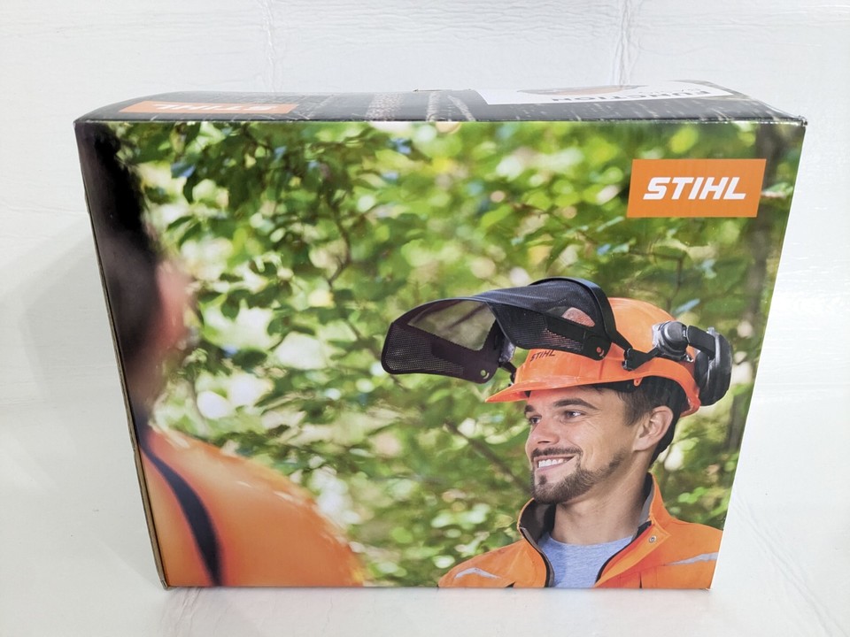 GENUINE OEM STIHL FUNCTION BASIC CHAINSAW SAFETY HELMET AND VISOR 0000 888 0810 | eBay