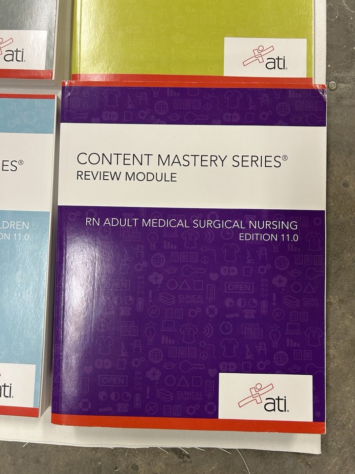 ATI Nursing Education Content Mastery Series Review Module Books Set 9 ...
